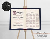 Library Cards Wedding Table Number Cards Blue Library Cards Wedding ...