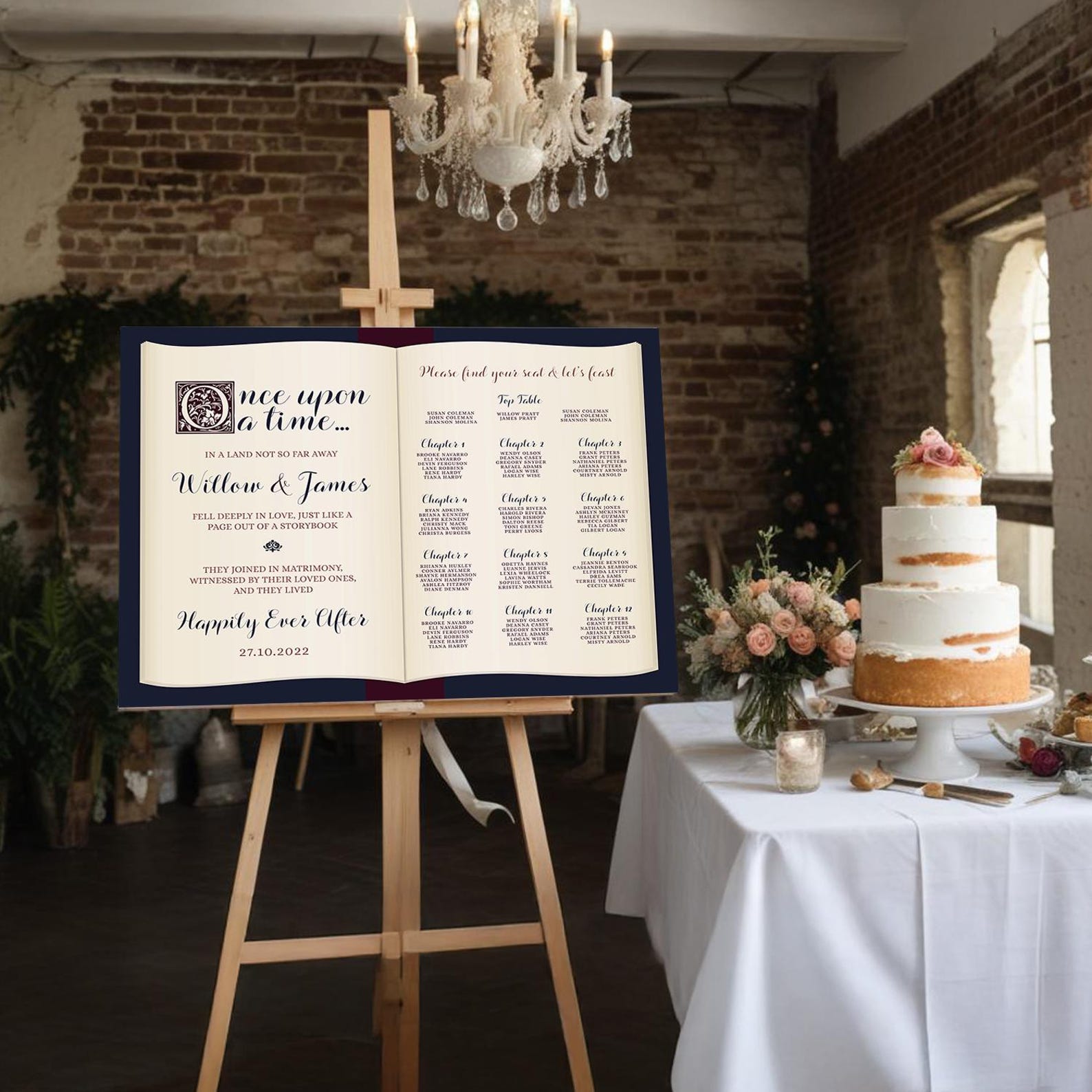 Fairytale Table Plan | Storybook Style DIY Wedding Seating Plan ...