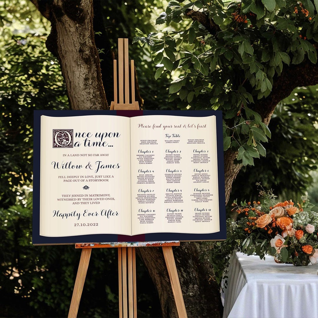 Fairytale Table Plan | Storybook Style DIY Wedding Seating Plan ...
