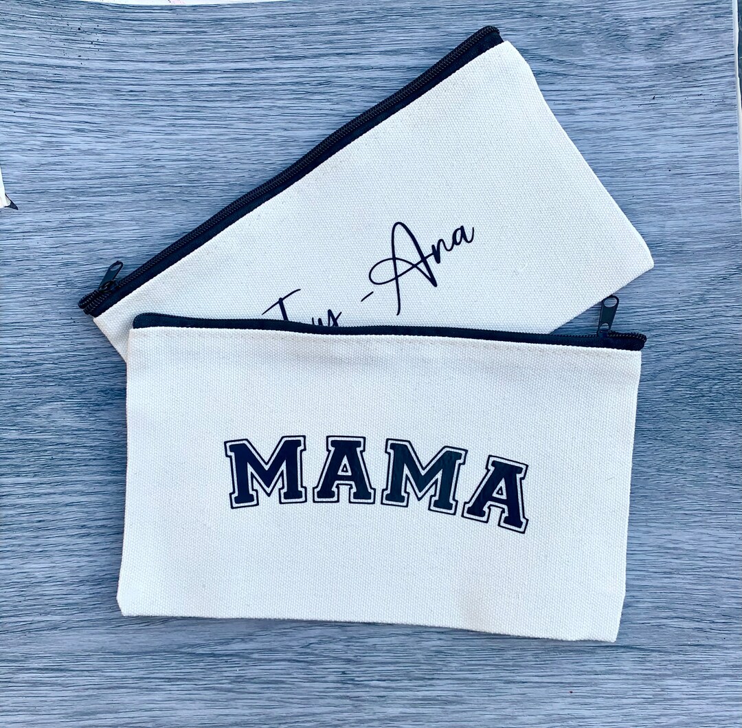 Customised Canvas Zip Pouches Pencil Case Make up Bag - Etsy