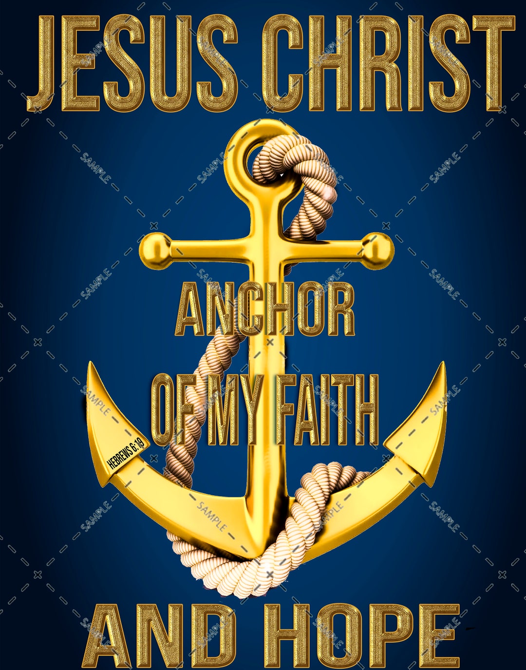 Jesus Christ Anchor of My Faith - Etsy