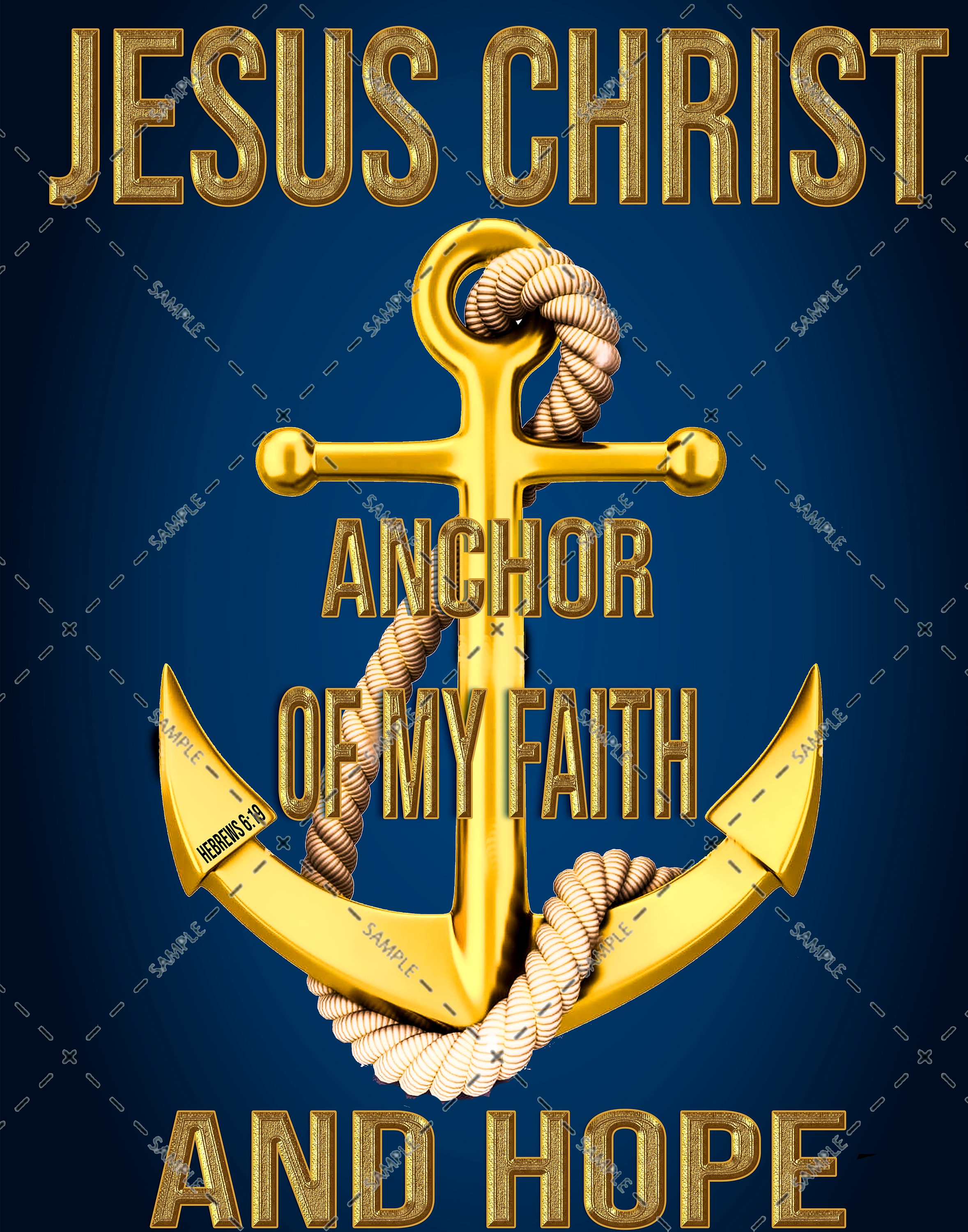 Jesus Christ Anchor of My Faith - Etsy