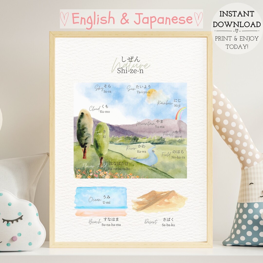 Printable Nature Poster, Kids Wall Art, Children's Wall Art, Nursery ...