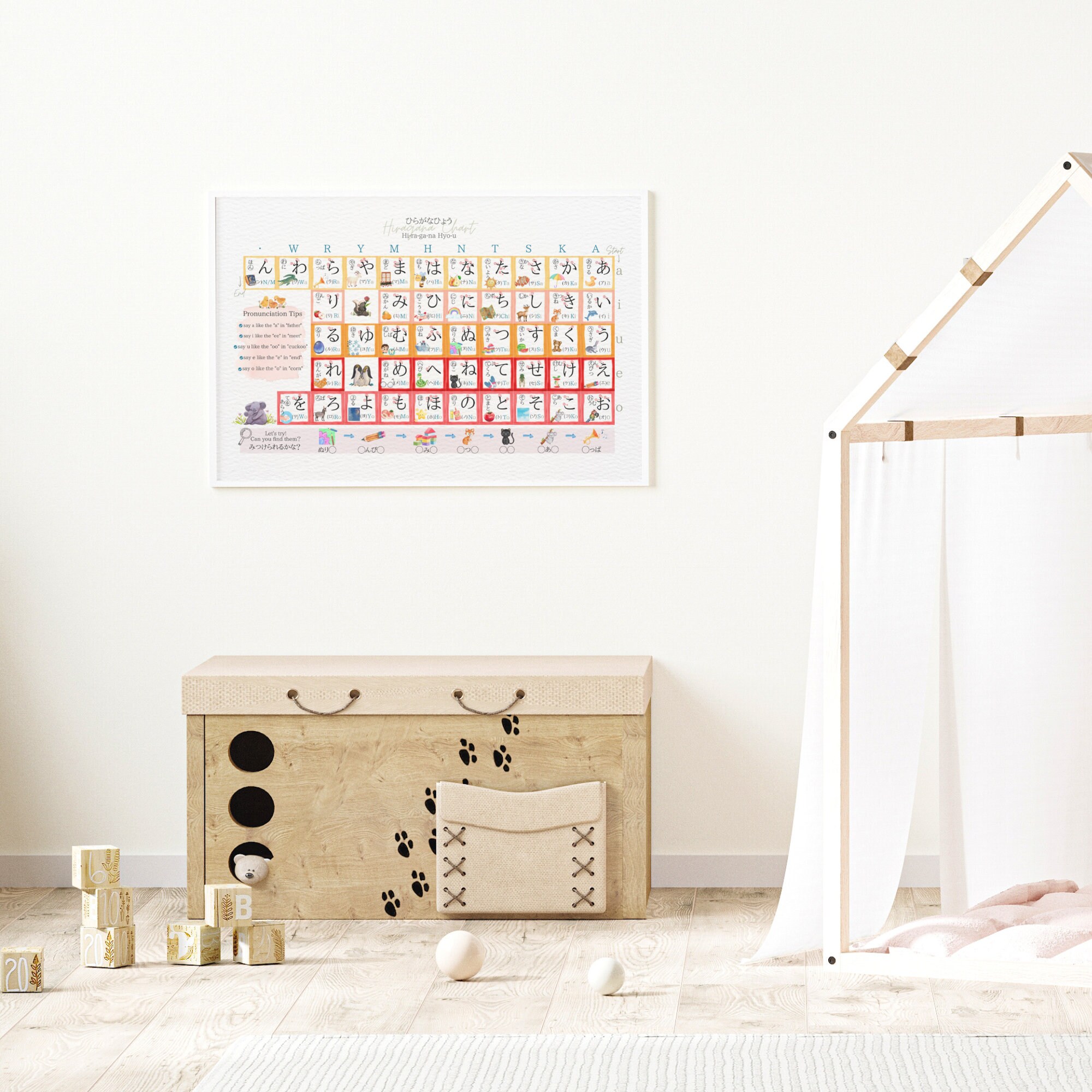 Hiragana Chart Poster Printable Kids Wall Art - Etsy Australia