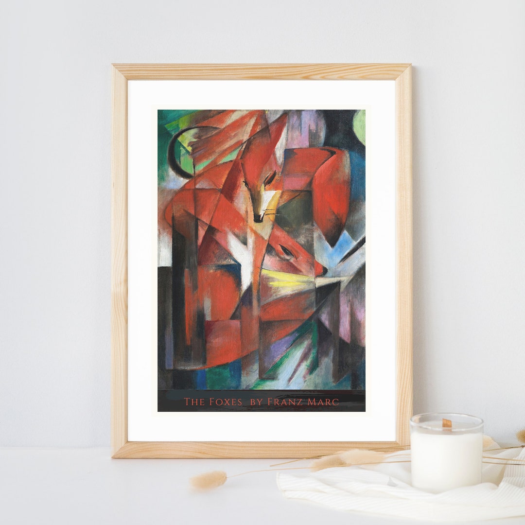 The Foxes by Franz Marc, Art Print, Poster, Home Decor, Wall Art ...