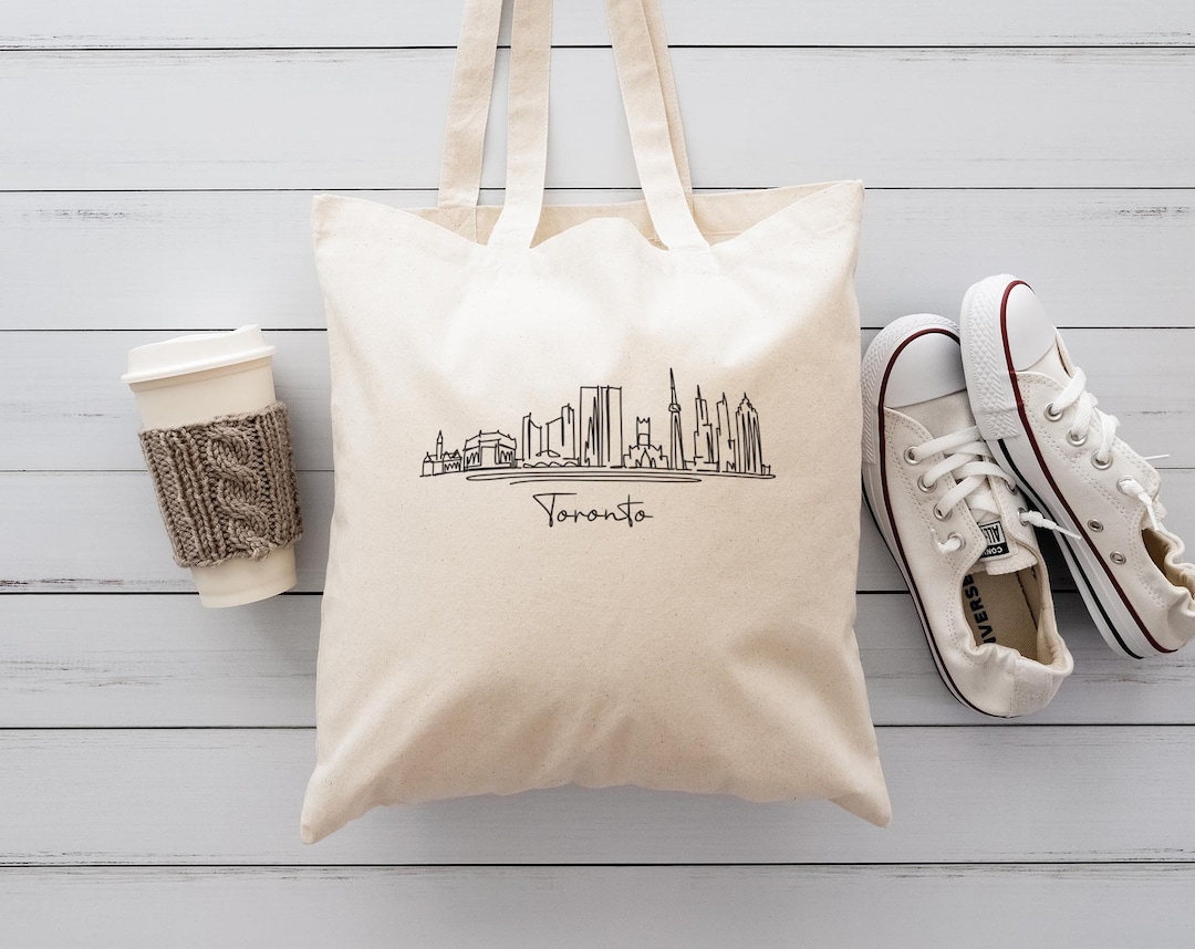 Toronto Tote Bag, Toronto Skyline Tote Bag, Ontario Souvenir, Travel ...