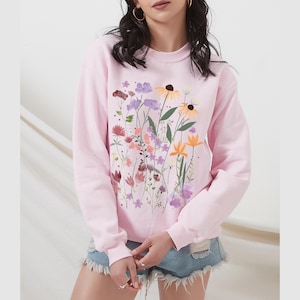 Wild Flowers Sweatshirt Unisex Wildflower Sweater Women Floral ...