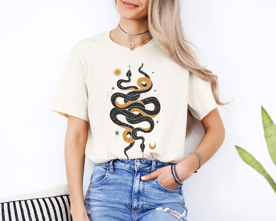 Snake Vintage T-shirt, Cute Shirt Womens, Mystical Snake T Shirt , Year ...