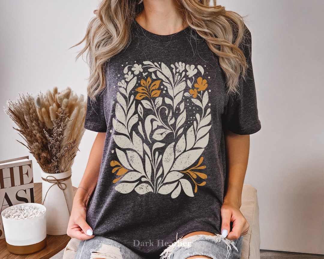 Y2K Floral Graphic Tee, Retro Boho Style - Etsy
