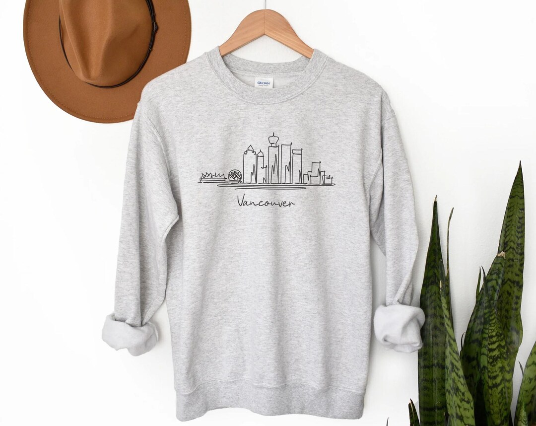 Vancouver Skyline Sweatshirt, Canada Travel Souvenir Gift - Etsy