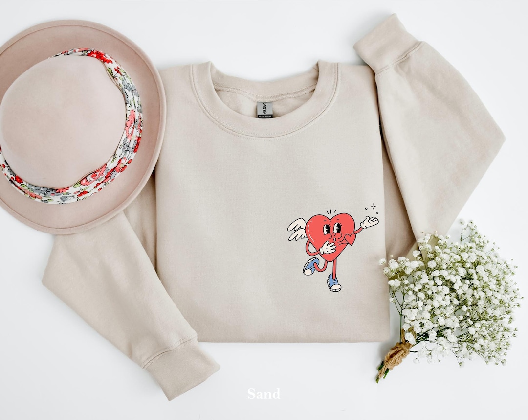 Retro Heart Unisex Sweatshirt, Valentines Day Gift - Etsy