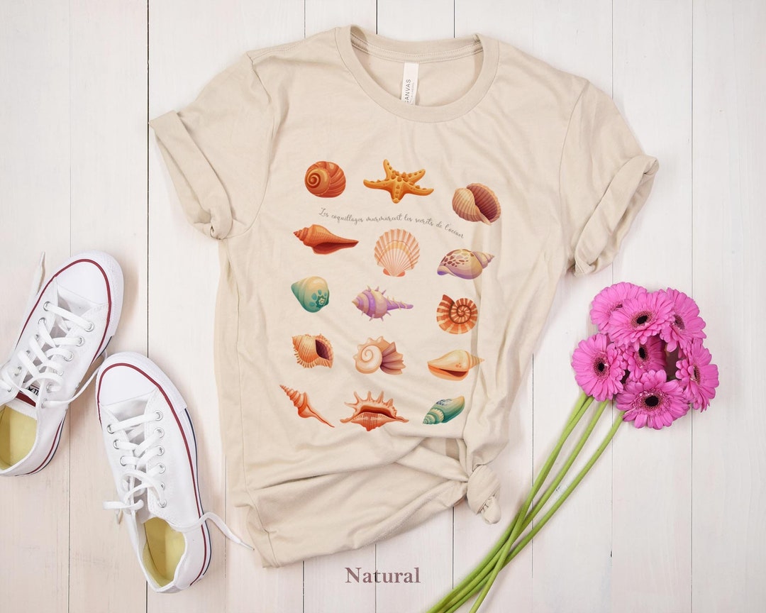 Seashell T-shirt, Ocean Life Shirt, Sea Shell Shirt, Beach Lover Shirt ...