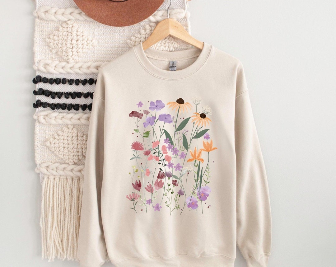 Wild Flowers Sweatshirt Unisex Wildflower Sweater Women Floral ...