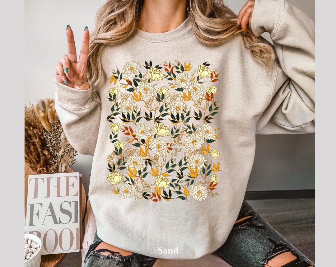 Wild Flowers Sweatshirt Unisex Wildflower Sweater Women Floral ...