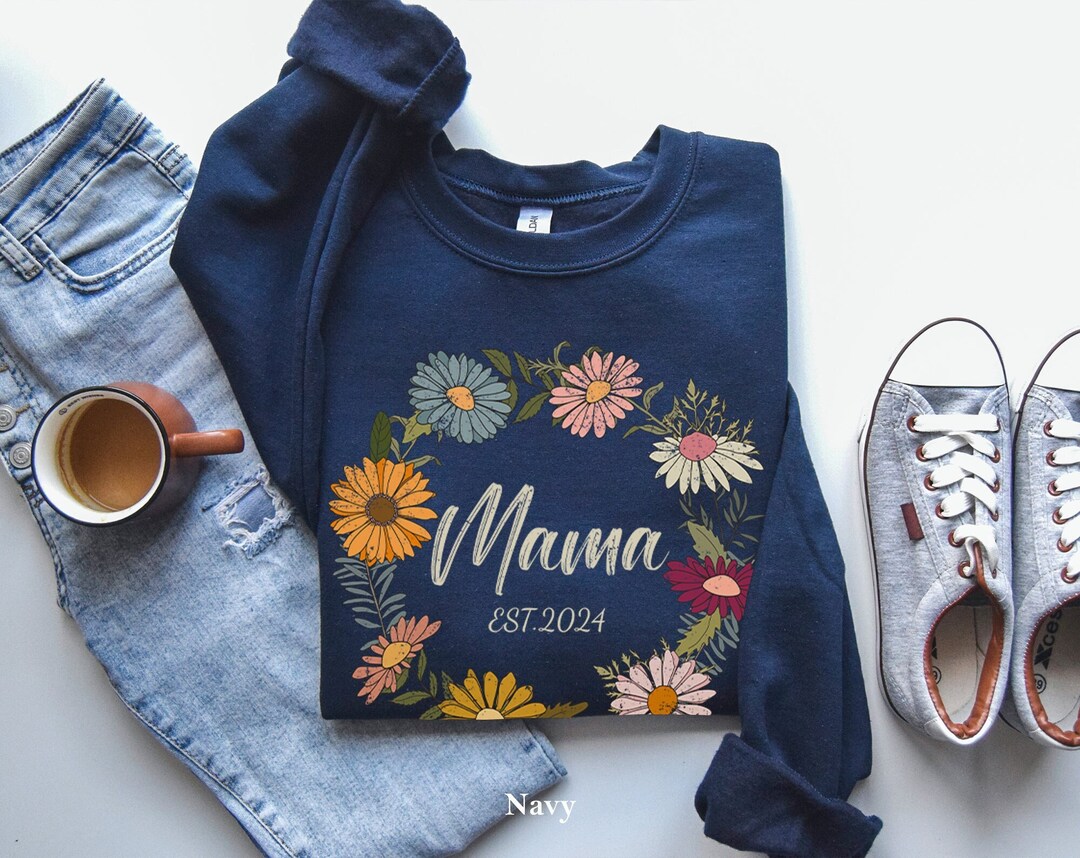 Custom Mama Sweatshirt, Personalized Sweater Mom, Custom Mama Sweater ...