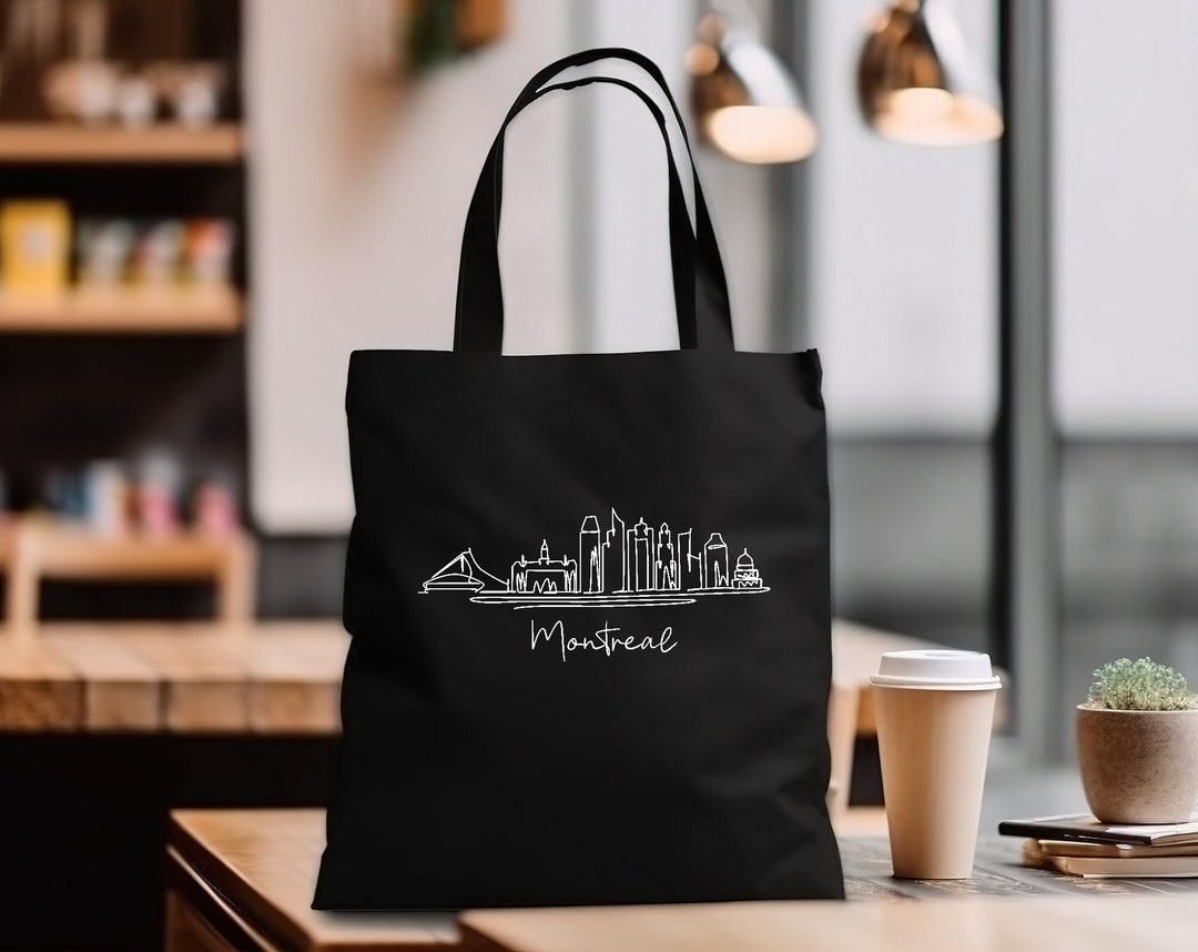 Montreal Tote Bag Montreal Skyline Tote Bag Quebec Souvenir - Etsy