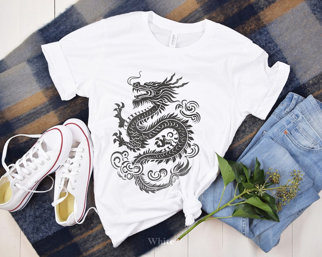 Vintage Dragon T-shirt, Chinese New Year Tee, Aesthetic Graphic Shirt ...