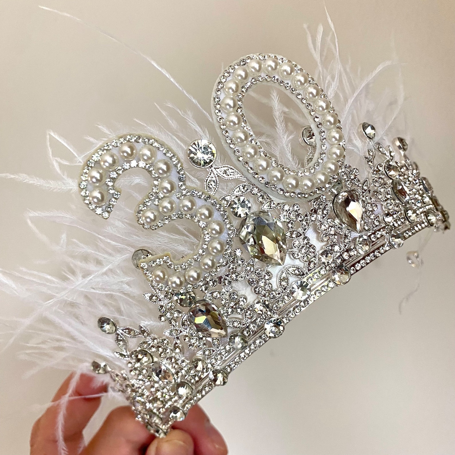 18th 21st 30th 40th 50th Birthday Crown Feather 30th Headband - Etsy