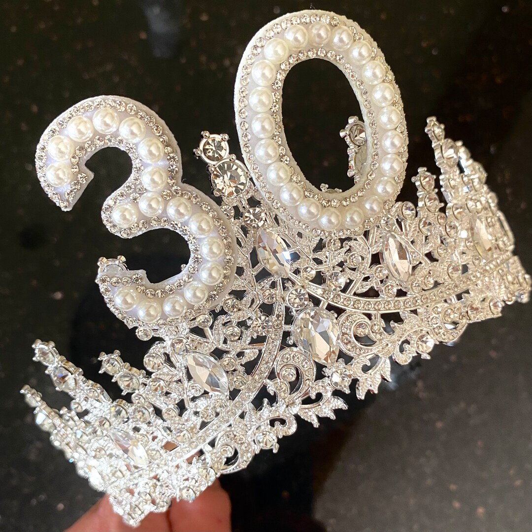 18th 21st 30th 40th 50th Birthday Tiara Crown 30th Headband 40th ...