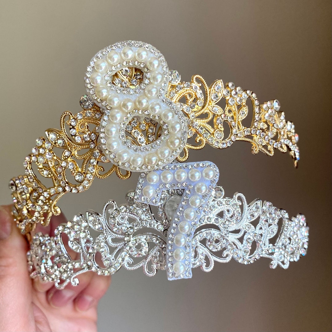 Birthday Girl Crown Tiara 5th 6th 7th 8th 9th Birthday Party Headpiece ...