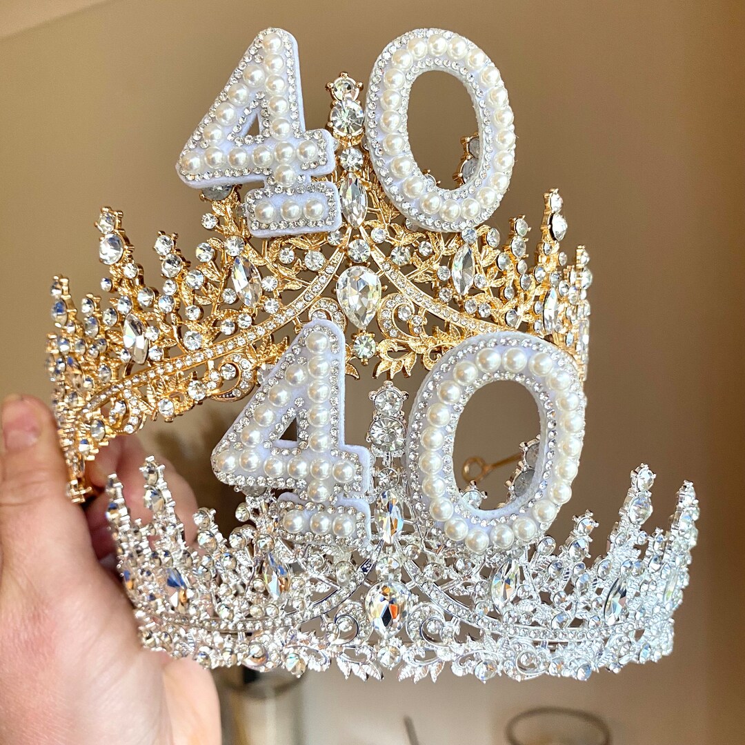 Birthday Crown Birthday Tiara Silver Gold 18th 21st 30th 40th 50th ...