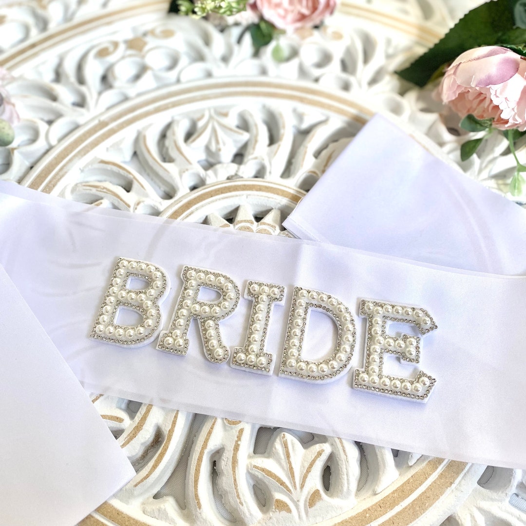 Bride Sash, Hen Do Sash, Personalised White SASH, Bride to Be Sash ...