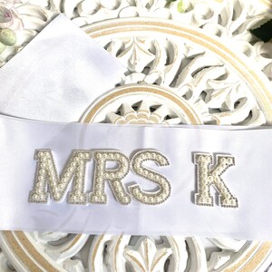 Bride Sash, Hen Do Sash, Personalised White SASH, Bride to Be Sash ...