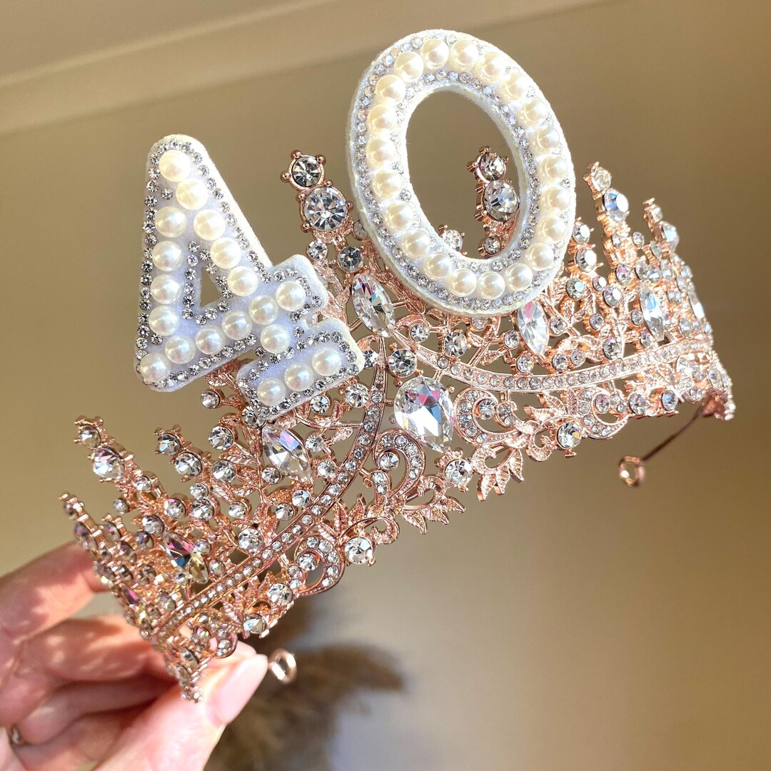 18th 21st 30th 40th 50th Birthday Crown 30th Headband 40th Tiara ...