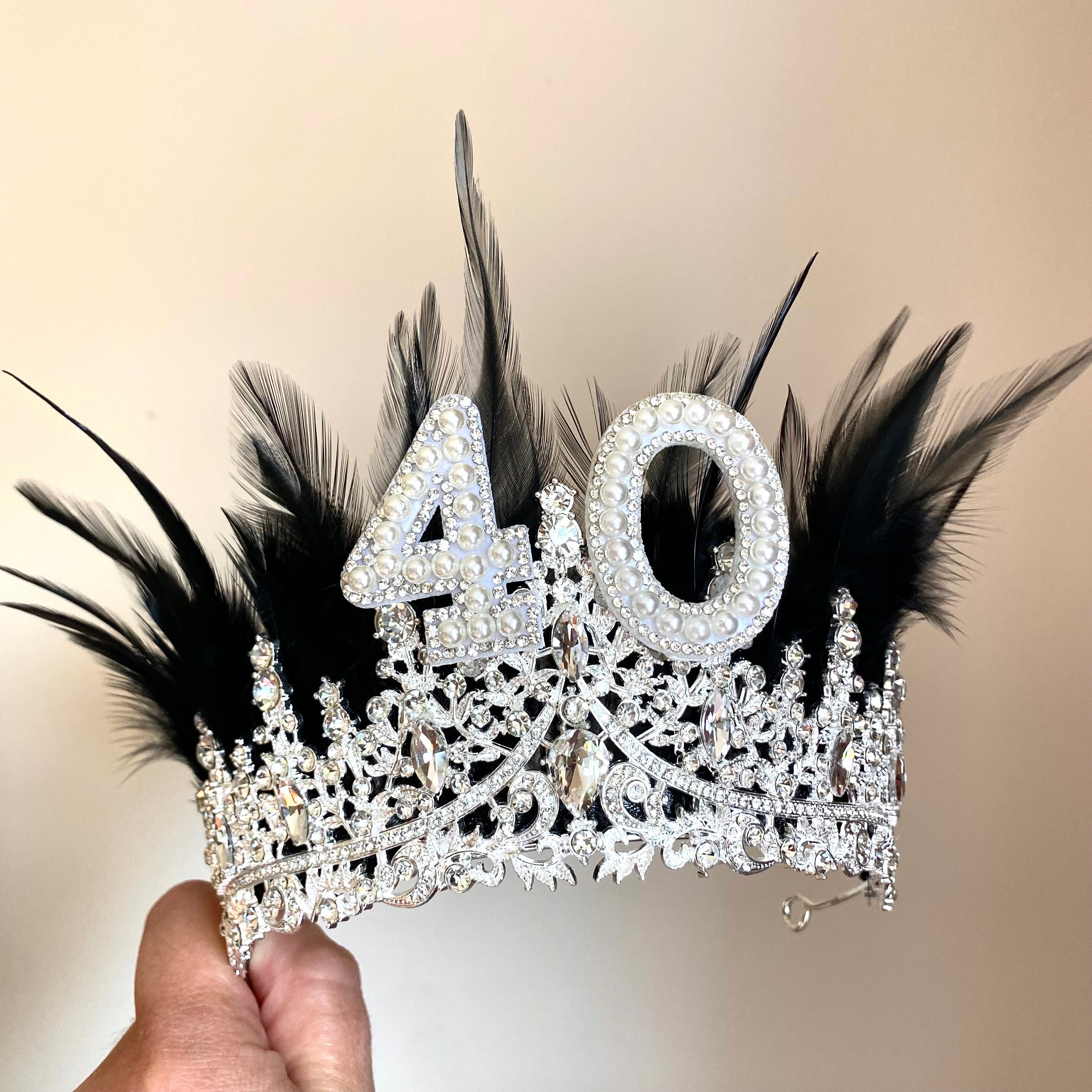 18th 21st 30th 40th 50th Birthday Crown Feather 30th Headband - Etsy
