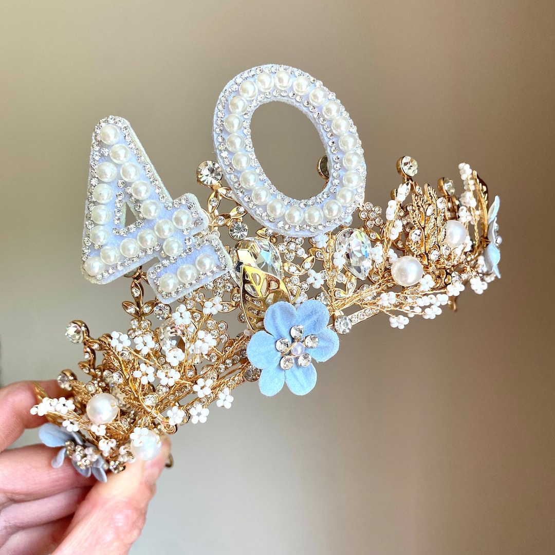 18th 21st 30th 40th 50th Birthday Crown 30th Headband 40th Tiara ...