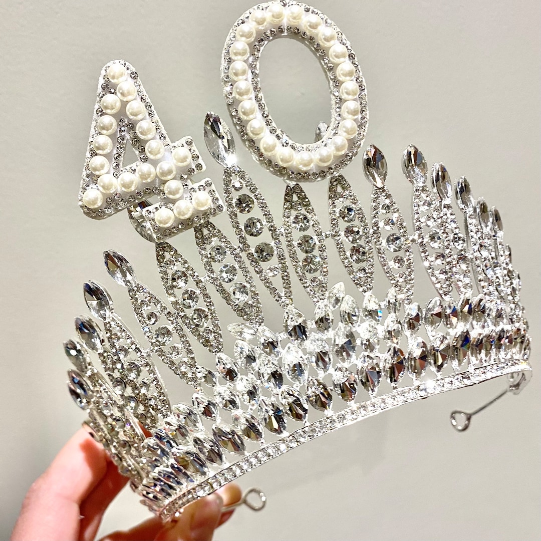 18th 21st 30th 40th 50th Birthday Crown 30th Headband 40th Tiara ...