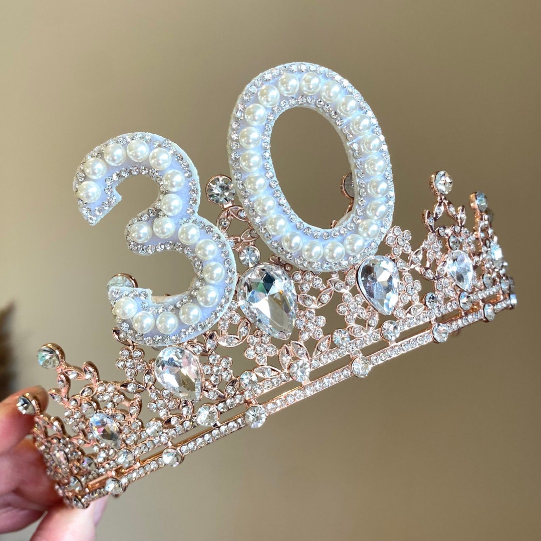 Birthday Crown 18th 21st 30th 40th 50th 30th Headband 40th Tiara ...