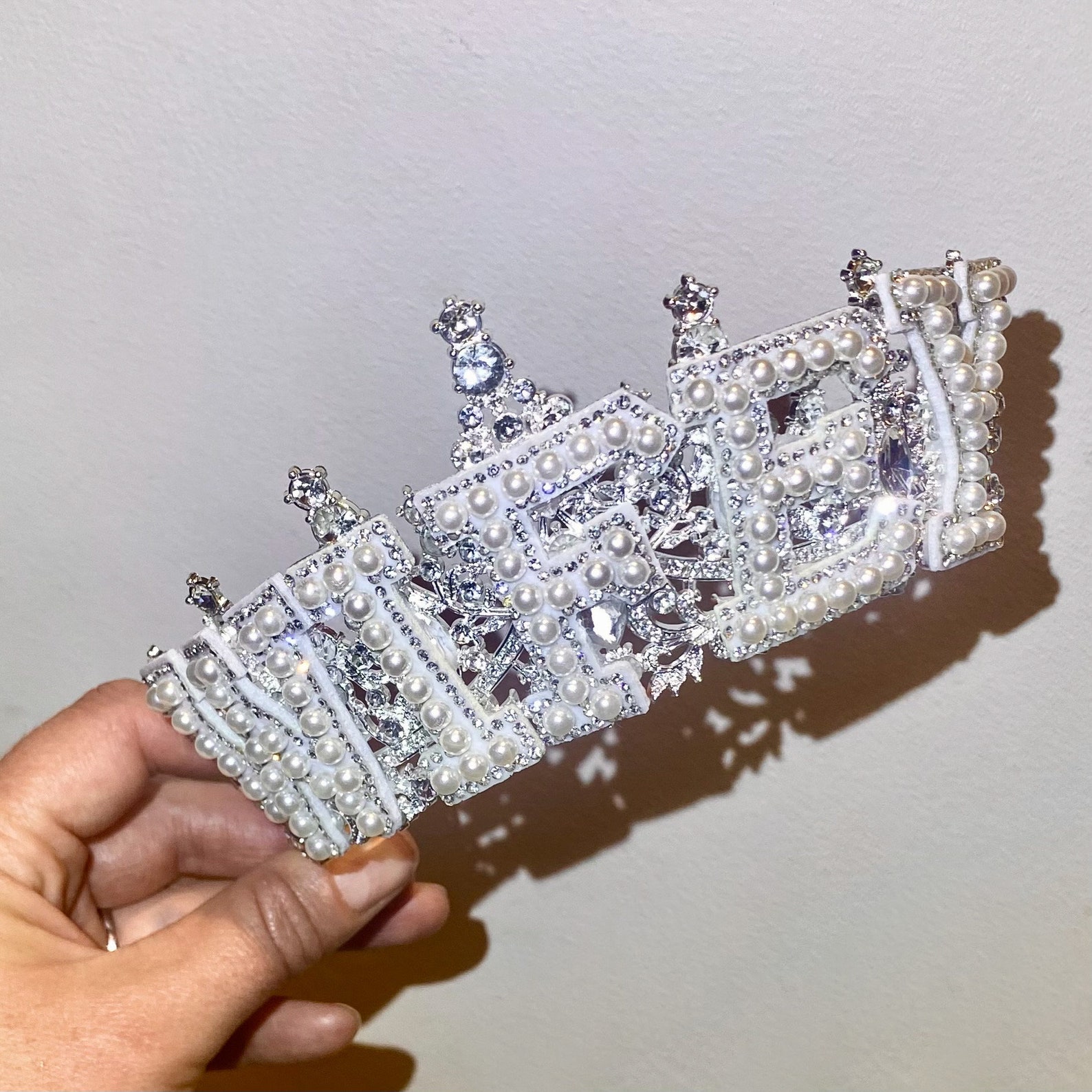 Bridal Bride to Be Crown Tiara Hen Do Engagement Wedding Gift Wifey Hen ...