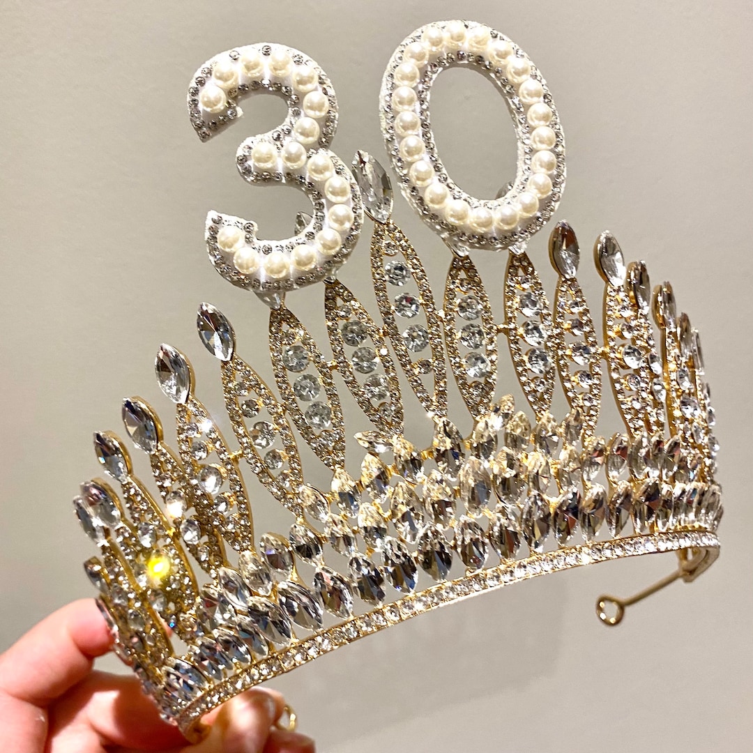 18th 21st 30th 40th 50th Birthday Crown 30th Headband 40th Tiara ...