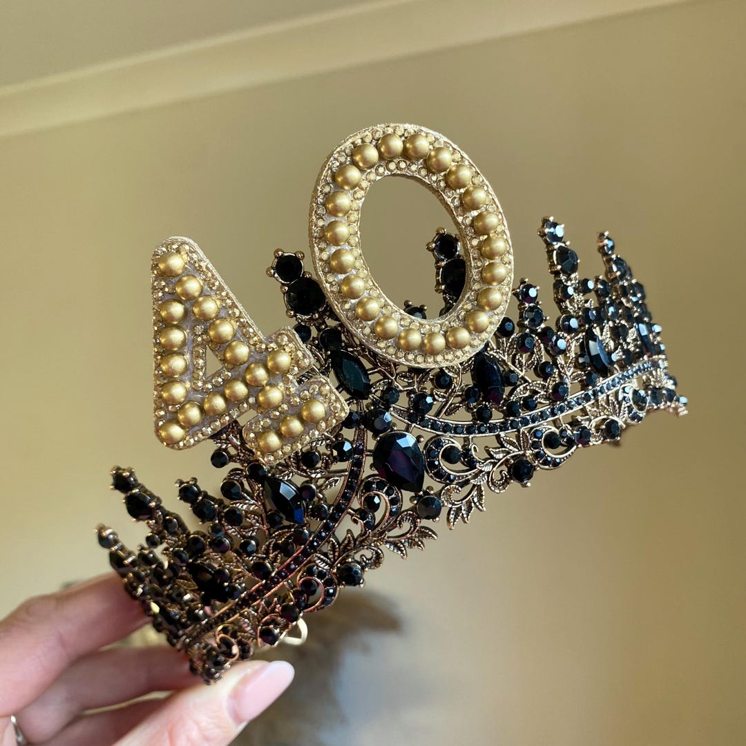 18th 21st 30th 40th 50th Birthday Crown 30th Headband 40th Tiara ...