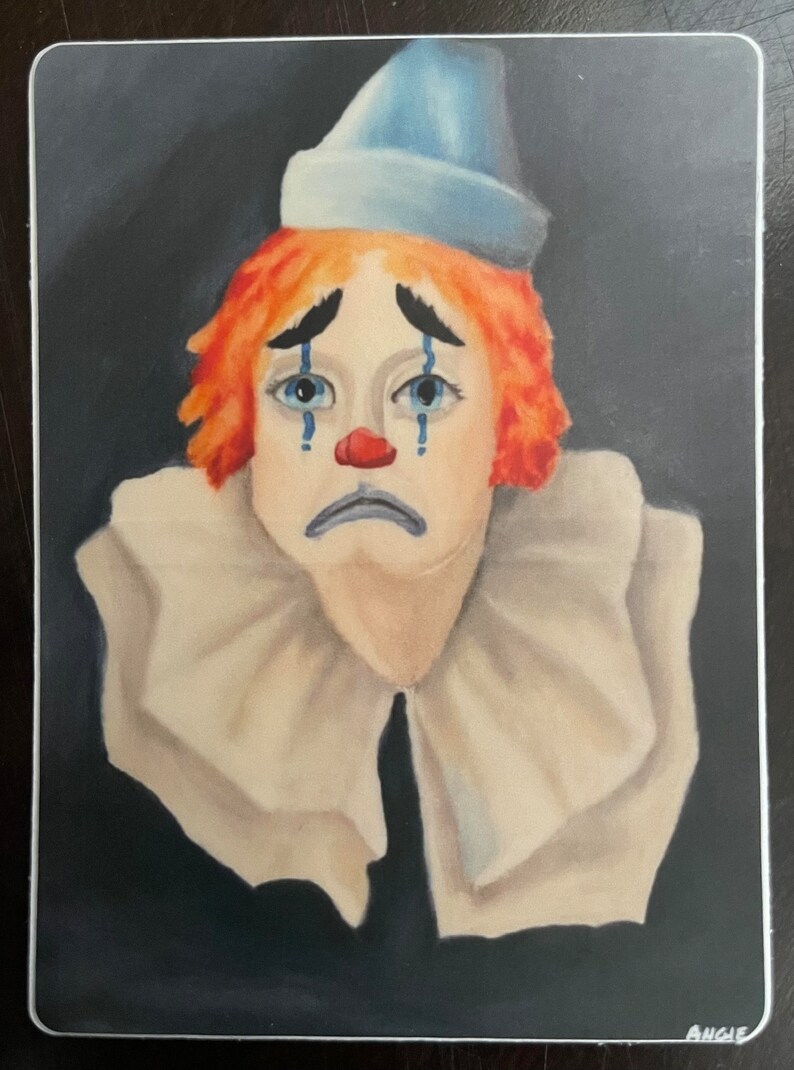 Sad Clown Sticker - Etsy