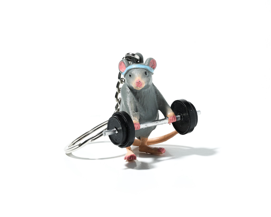 Gym Rat Keychain Gym Keychain Fitness Keychain - Etsy