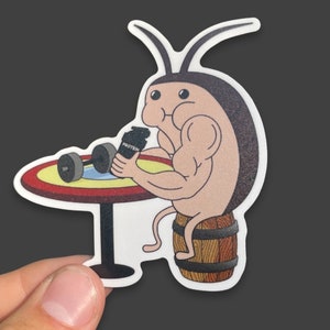 Cockroach Gym Sticker-fitness Sticker Weightlifting Sticker Funny ...