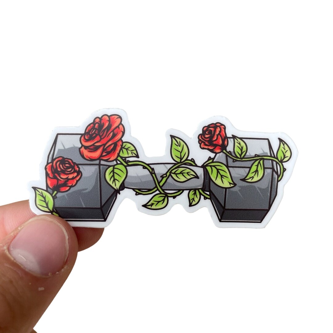 Flower Dumbbell, Dumbbell Sticker, Gym Stickers, Fitness Stickers ...