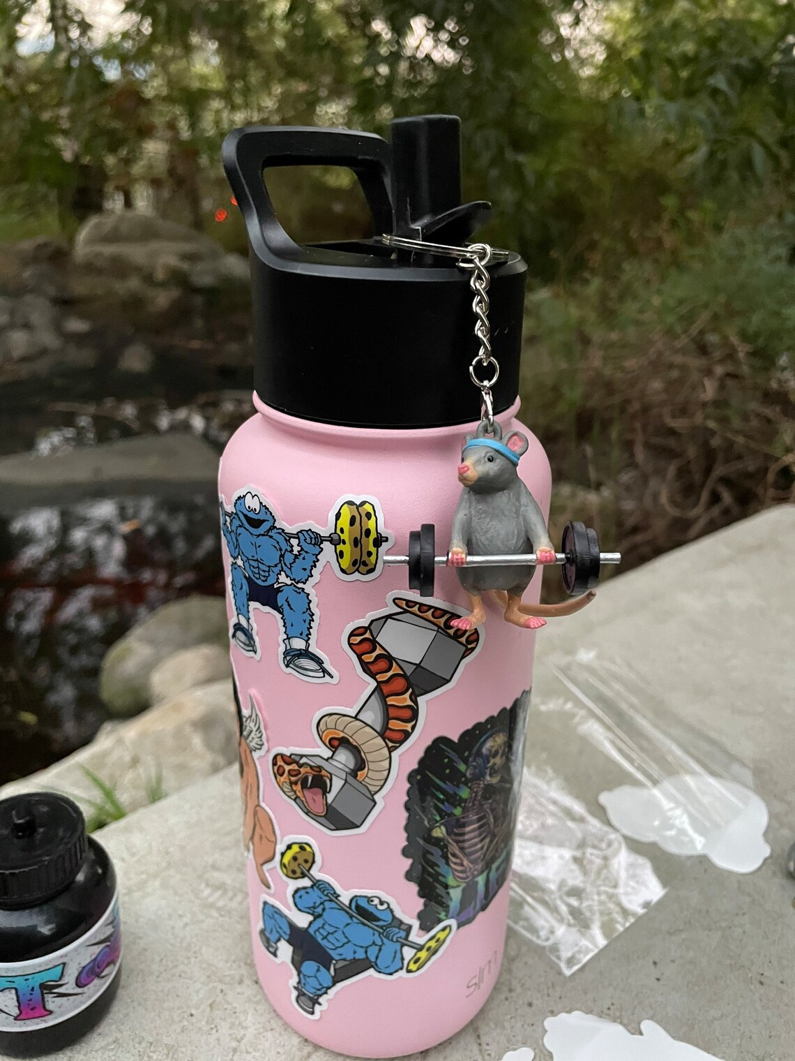 Gym Rat Keychain Gym Keychain Fitness Keychain - Etsy