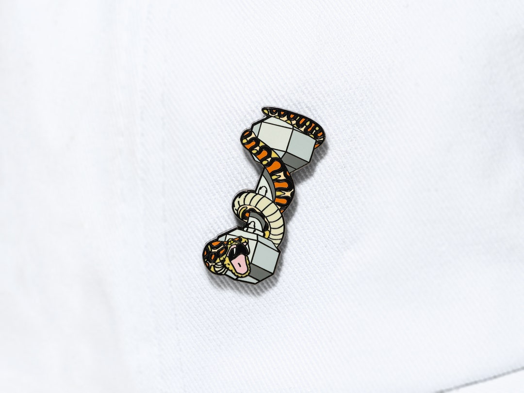 Dumbbell Snake Pin | Gym Enamel Pin | Fitness Enamel Pin - Etsy
