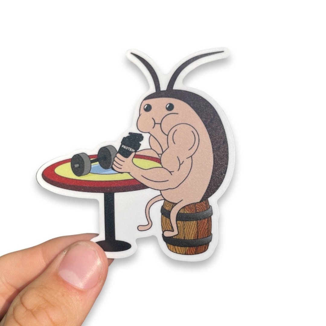 Cockroach Gym Sticker-fitness Sticker Weightlifting Sticker Funny ...