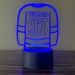 Hockey Jersey LED Night Light *PERSONALIZED* - Etsy