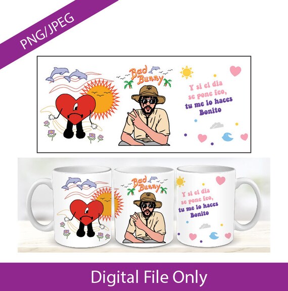 Bad Bunny Mug Design - Etsy