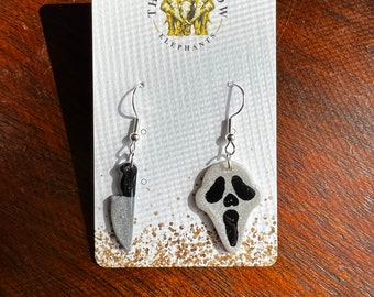 Halloween Scream Earrings - Etsy