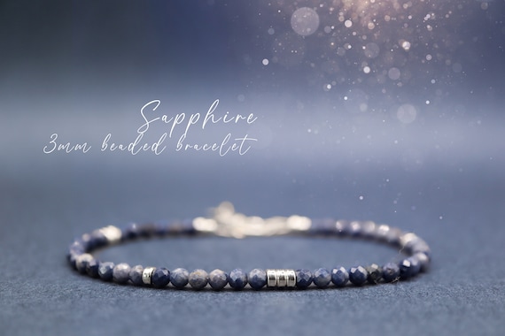 Natural blue sapphire bracelet store