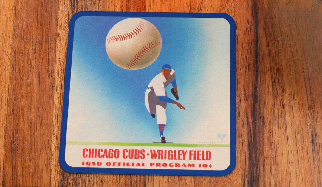 1950 Chicago Cubs Program Drink Coasters (4) | Row One Brand | Vintage ...
