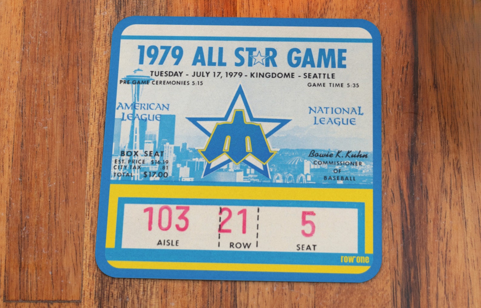 1979 Seattle Mariners Baseball Ticket Stub Coasters (4) | Set of Four ...