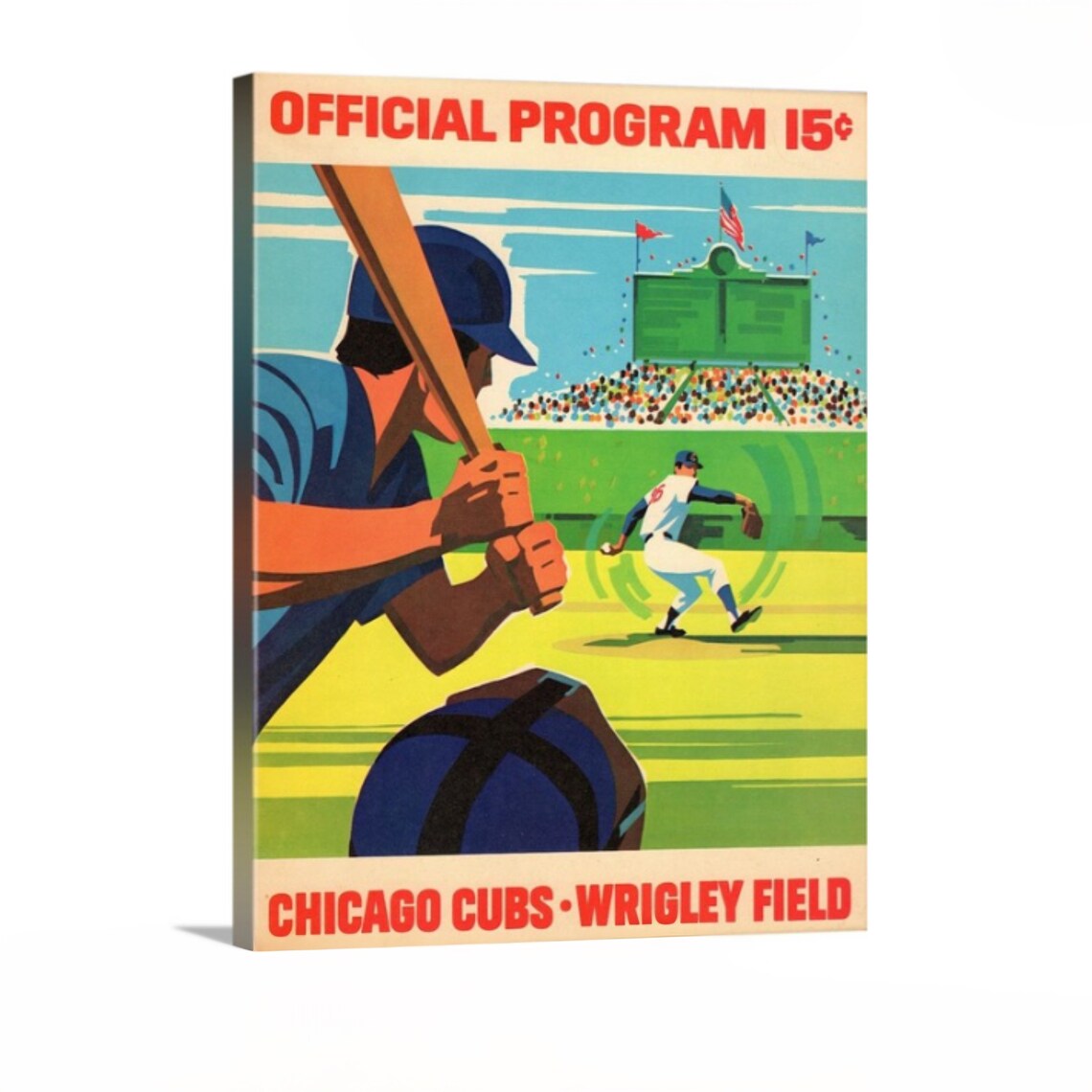1971 Chicago Cubs Baseball Program Art | Row One Brand | Chicago Gift ...
