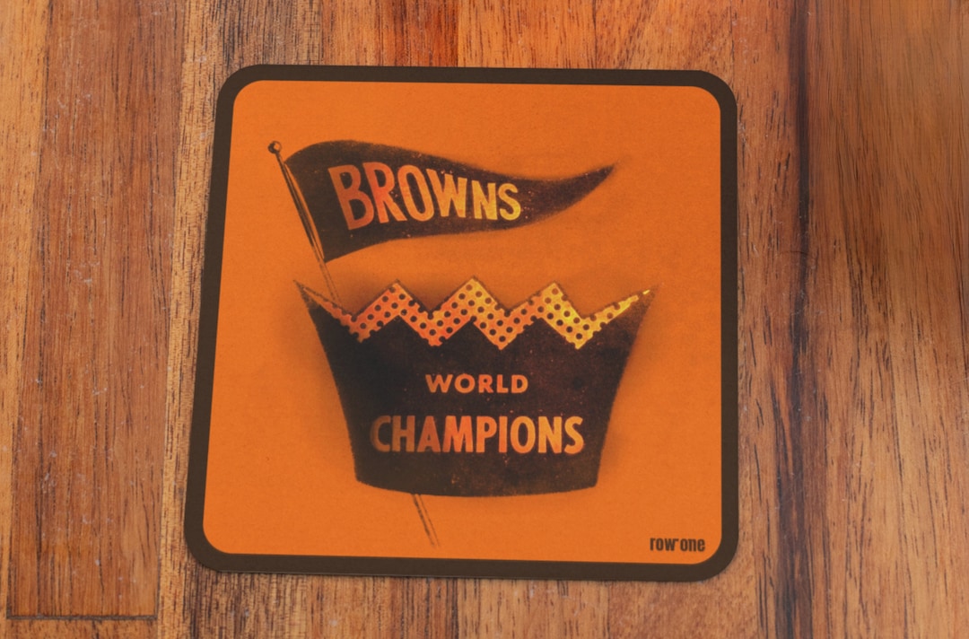 1955 Cleveland Browns World Champions Football Art Coasters (4) | Cool ...